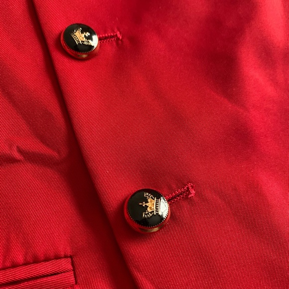 Jackets & Coats | Red Military Button Jacket Blazer Marine Coat | Poshmark